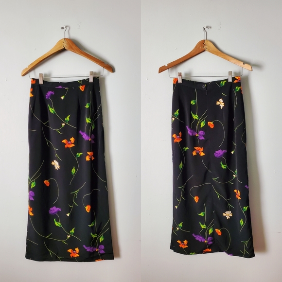 Vintage | Skirts | Vintage Botanical Floral Boho Indie Grunge Casual ...